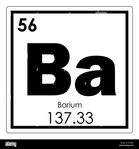 Barium Chemical Element Periodic Table Science Symbol Stock Photo Alamy