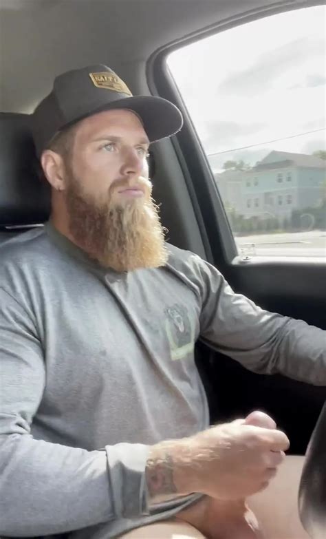 Muscle Ginger Redneck Driving His Truck …