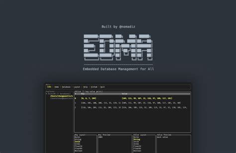 Release Edma V010 An Embedded Database Management Tool
