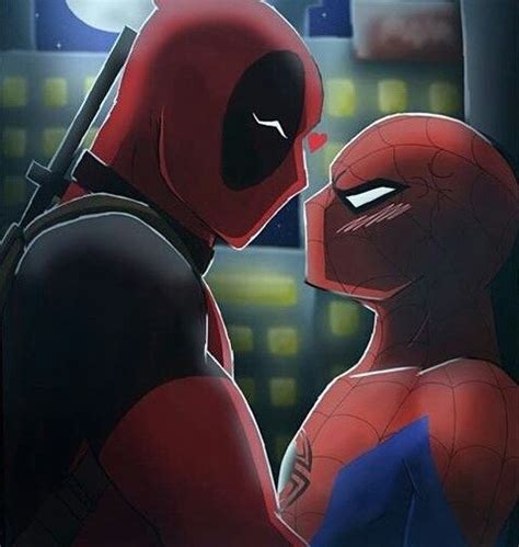 Pin By Yaoi Gays On Spiderpool Spiderman X Deadpool Spideypool Deadpool And Spiderman