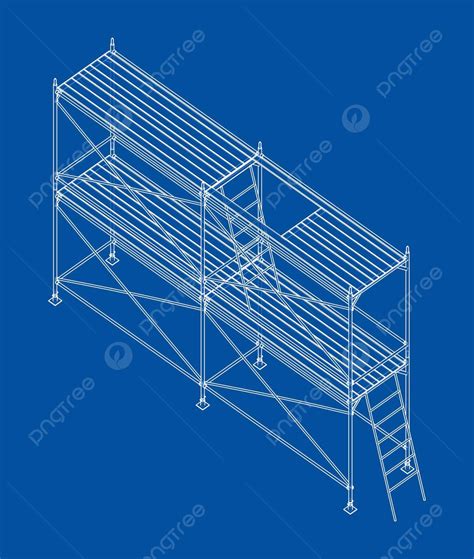 Prefabricated Scaffolding Orthography Vector Pipes Industrial Work Vector Pipes Industrial