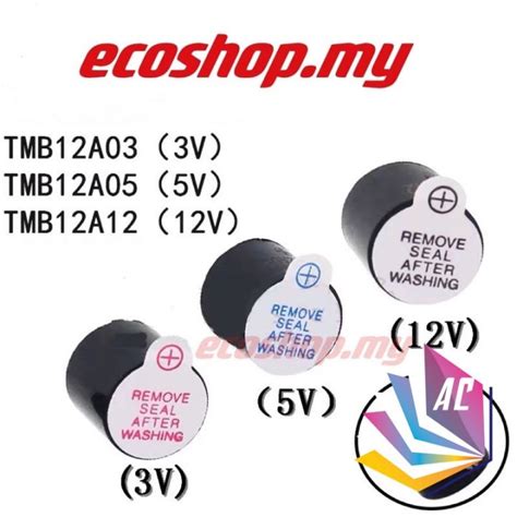 Active Buzzer Tone Piezo Mini Diy Arduino Pcb Mount 3v 5v 12v Electronic Component Stem