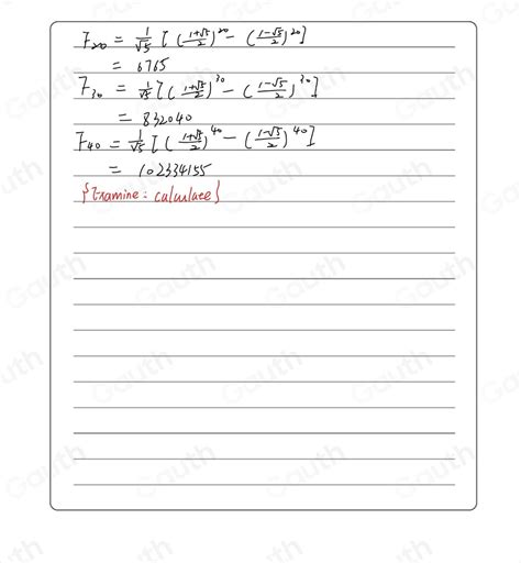 Solved Binets Formula The Following Formula Is Known As Binets
