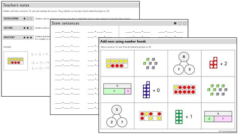 Add Ones Using Number Bonds Practical Primary Stars Education