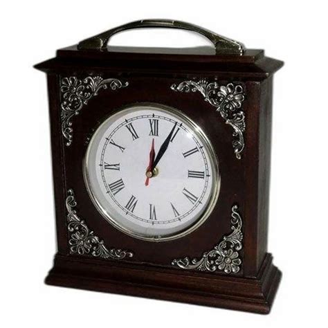Black Wooden Analog Table Clock For Home Shape Square At Rs 80piece