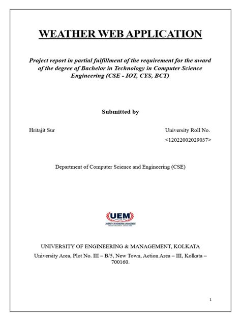Weather Web Application Pdf World Wide Web Internet And Web