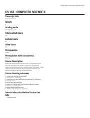 Cs 162 Pdf Central Oregon Community College 2022 2023 1 CS 162