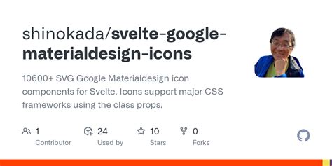 GitHub Shinokada Svelte Google Materialdesign Icons SVG Google Materialdesign Icon