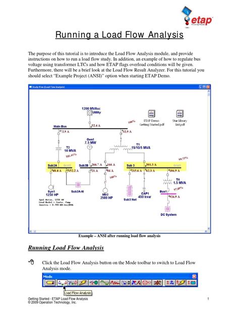 load flow analysis pdf transformer electronics