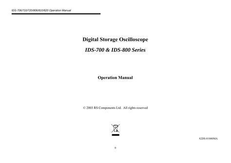 Iso Tech Ids 706 Oscilloscope User Manual Opweb The Free Download Archive