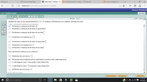 Solved Determine The Values Of X For Which The Function F Chegg