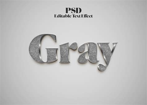 Effet De Texte De Luxe Gris Scintillant Psd PSD Premium