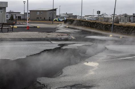 Iceland Volcano In Pictures Steam Pours From Cracks Sinkholes