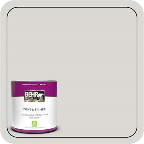 Behr Premium Plus 1 Qt N360 1 Seagull Gray Eggshell Enamel Low Odor