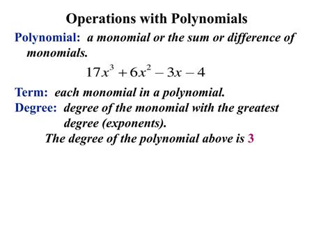 PPT 9 1 Operations With Polynomials PowerPoint Presentation Free Download ID 814076