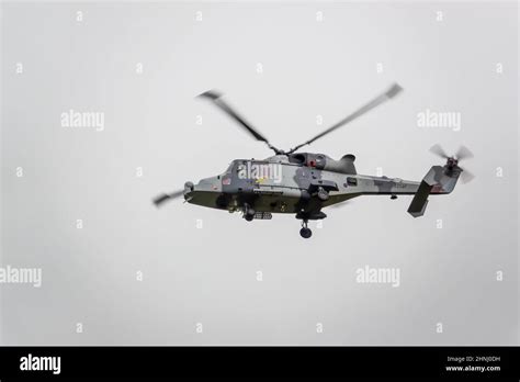 British Army Agustawestland Aw159 Wildcat Ah1 Helicopter Flying On