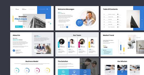 Шаблон презентаций для инвесторов Шаблон Powerpoint Шаблоны
