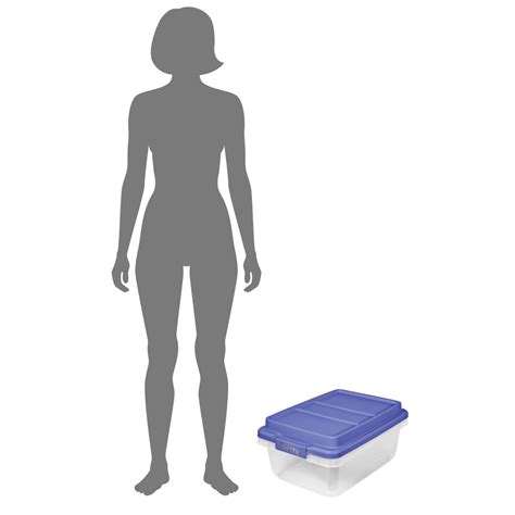 Hefty 18 Qt Clear Storage Bin With Blue Hi Rise Lid Beauty Suppliers