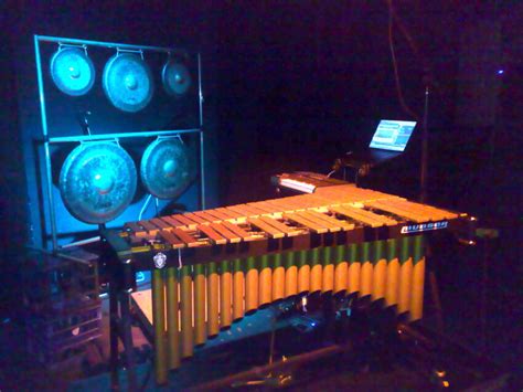 2 The Performance Setup Including The Vibraphone Gongs Computer And