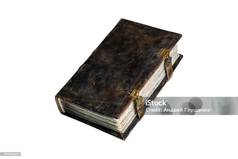 검은 색 표지가있는 오래된 낡은 책 흰색 배경 격리 된 이미지 고서에 대한 스톡 사진 및 기타 이미지 고서 닫은 책