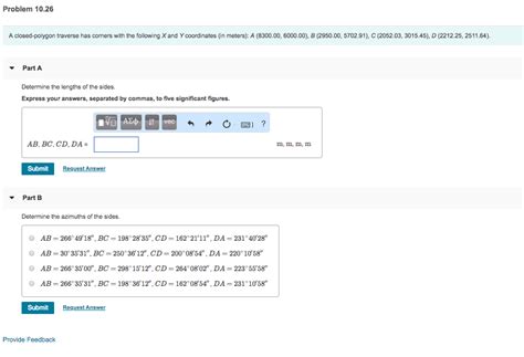Solved Problem 10 26 A Closed Polygon Traverse Has Corners Chegg