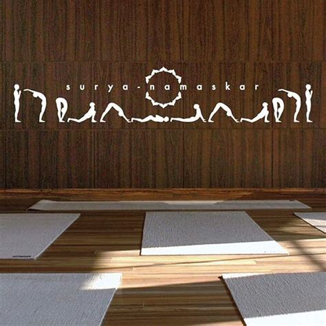 Surya Namaskar Decal Vinyl Sticker Yoga Meditation Symbol Wall Window
