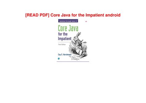 PPT READ PDF Core Java For The Impatient Android PowerPoint Presentation ID