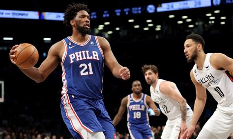 Player Grades Joel Embiid James Harden Carry Past Sixers Past Nets