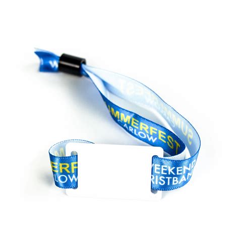 13 56MHz Custom Printed NFC RFID Fabric Woven Wristband For Events