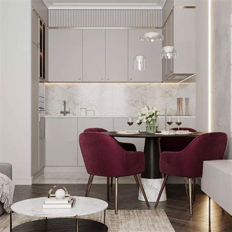 Дизайн проект кухни гостиной с яркой мебелью ⋆ Planeta Design