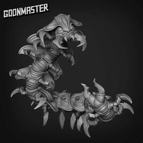 Giant Centipede Bug Swarm Set Goon Master Games 12k 3d Prints