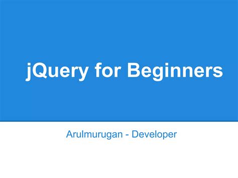 jquery for beginners pdf