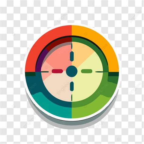 Colorful Vectorstyle Compass Icon A Simplistic Colorful Icon Of