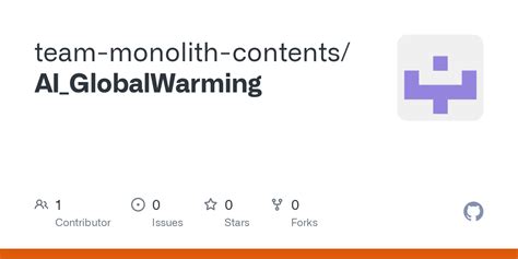 Github Team Monolith Contents Ai Globalwarming