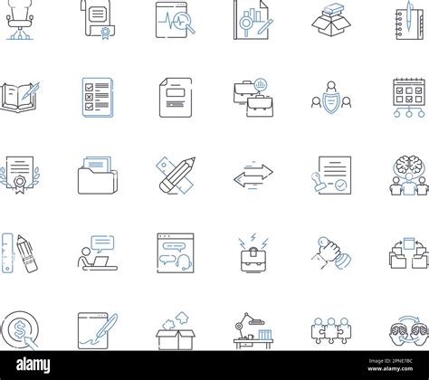 Human Resources Line Icons Collection Recruitment Training Benefits