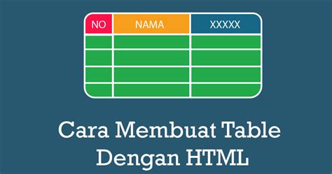 Cara Membuat Dan Menggabungkan Kolom Atau Baris Pada Table Dengan HTML Colspan Dan Rowspan