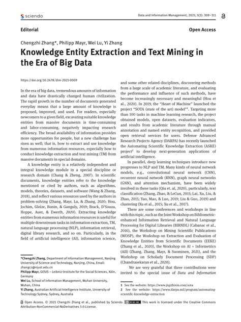 pdf knowledge entity extraction and text mining in the era of big data