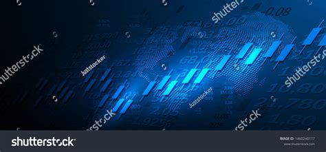 Economic Graph Diagrams On Stock Market Stock Vector Royalty Free