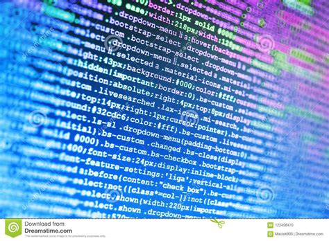 Primer De Java Script Del Css Y Del Html Foto De Archivo Imagen De