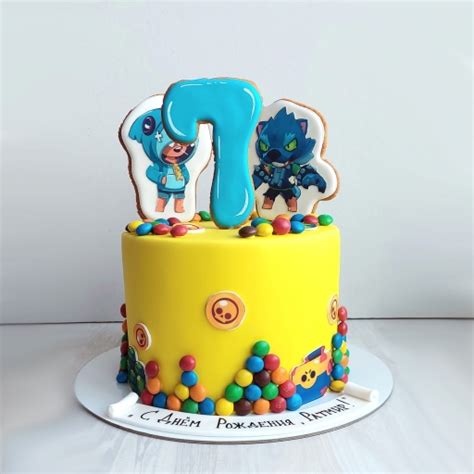 Детский торт "Brawl Stars" желтый №1572 заказать в СПБ | Тортюф