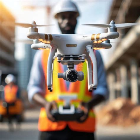 Projeto De Engenharia Civil De Jovens Engenheiros Africanos Que Sobrevoam O VANT Foto De Stock