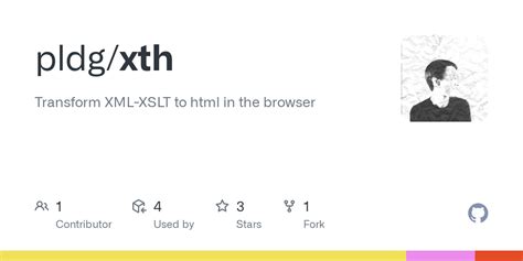 Github Pldgxth Transform Xml Xslt To Html In The Browser