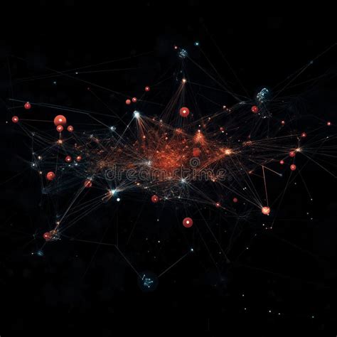Complex Digital Network Of Nodes And Connections In Outer Space