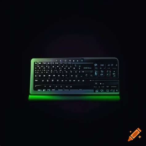 Simple Black Computer With Green Keys On Craiyon
