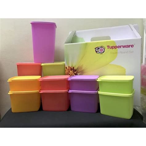 Tupperware Square Round T Set 11pcs） Lazada