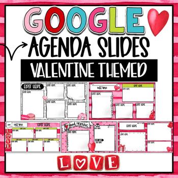 Daily Agenda Google Slides Valentine S Day Templates By TxTeach22