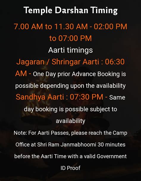 Ayodhya Ram Mandir Darshan Timings And Aarti Timings Gk Facts