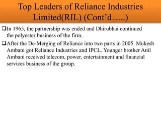 Final Ppt Reliance Oil PPT