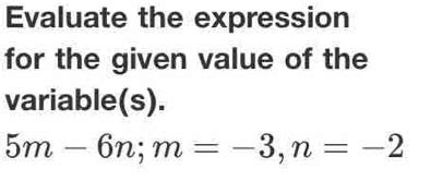 Solved Evaluate The Expression For The Given Value Of The Variable S