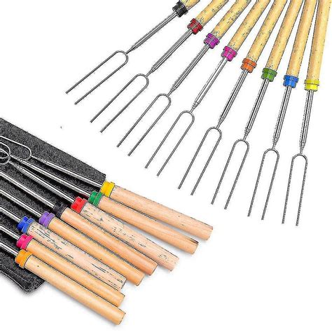 Alg 8pcs Marshmallow Roasting Sticks32 Inch Extendable Roasting Sticks